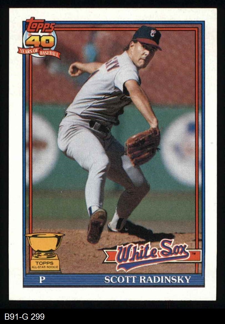 1991 Topps #299 Scott Radinsky White Sox ASR 8 - NM/MT | eBay