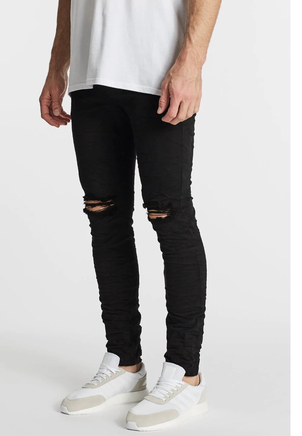 NENA & PASADENA NXP Flynn Skinny fit jeans NPMFSJ002 BLACK-28 RRP $129 ...