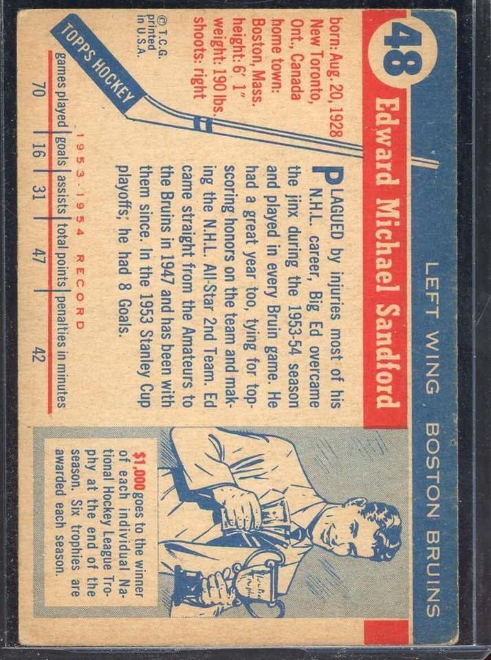 1954-55 Topps #48 Ed Sandford | eBay