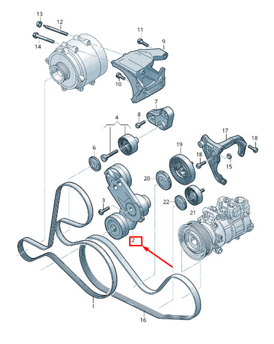 2018-2022 Audi Q8 4MN Engine Accessory Drive Belt Tensioner ...