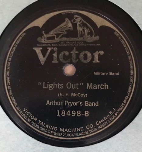 Arthur Pryor- United States Marine Band – Victor 18498 LIGHTS OUT March ...