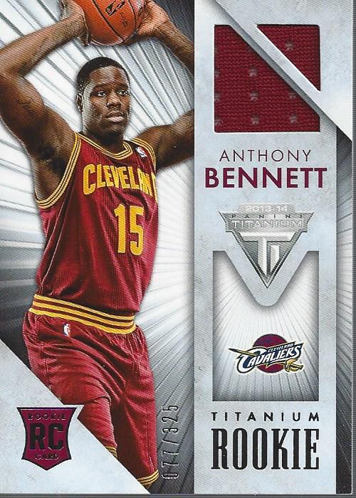 2013-14 Panini Titanium Rookie Jerseys #61 Anthony Bennett Jersey /325 ...