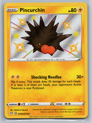 Pokemon TCG Pincurchin SV043/SV122 Shining Fates baby Shiny NM | eBay