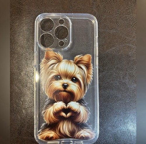 Yorkie Heart Transparent Silicone Shockproof Phone Case for iPhone 14 ...