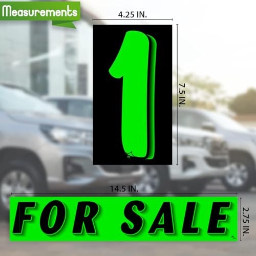 Vinyl Number and Decals 13 Dozen Car Lot Windshield Pricing Stickers ...