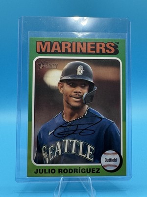JULIO RODRIGUEZ 2024 Topps Heritage High Number 1975 Oversized Box ...