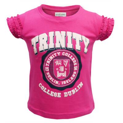 Traditional Craft Trinity College Dublin Pink Crest Kids T-Shirt 100% ...