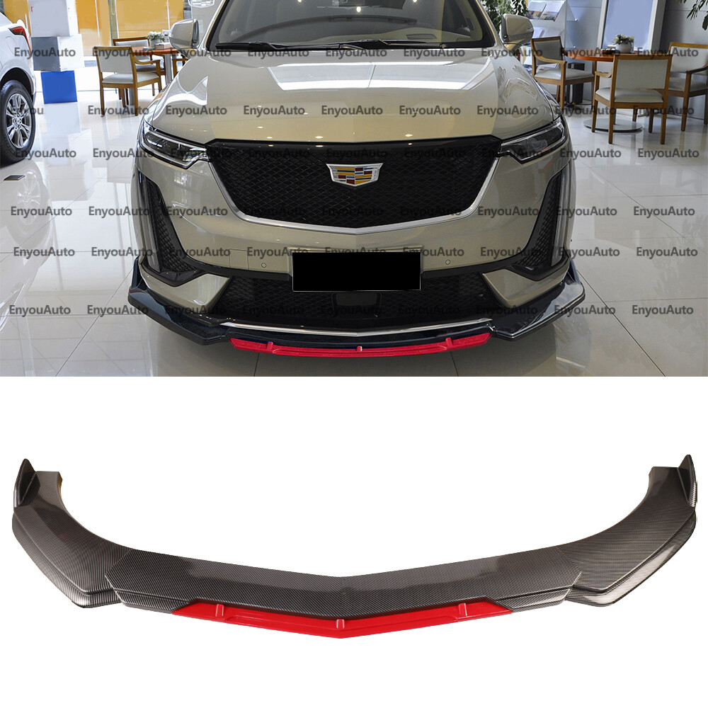 For Cadillac XT4 XT5 XT6 Front Bumper Lip Spoiler Splitter Carbon Fiber ...