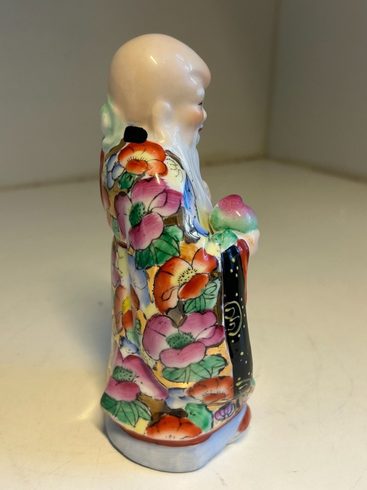 Vintage Chinese Porcelain Figurine Of Shou Xing God Of Longevity H 16cm ...