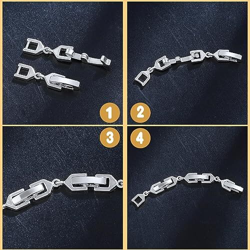 3pcs Necklace Bracelet Extender for Women, Foldover Extension Jewelry ...