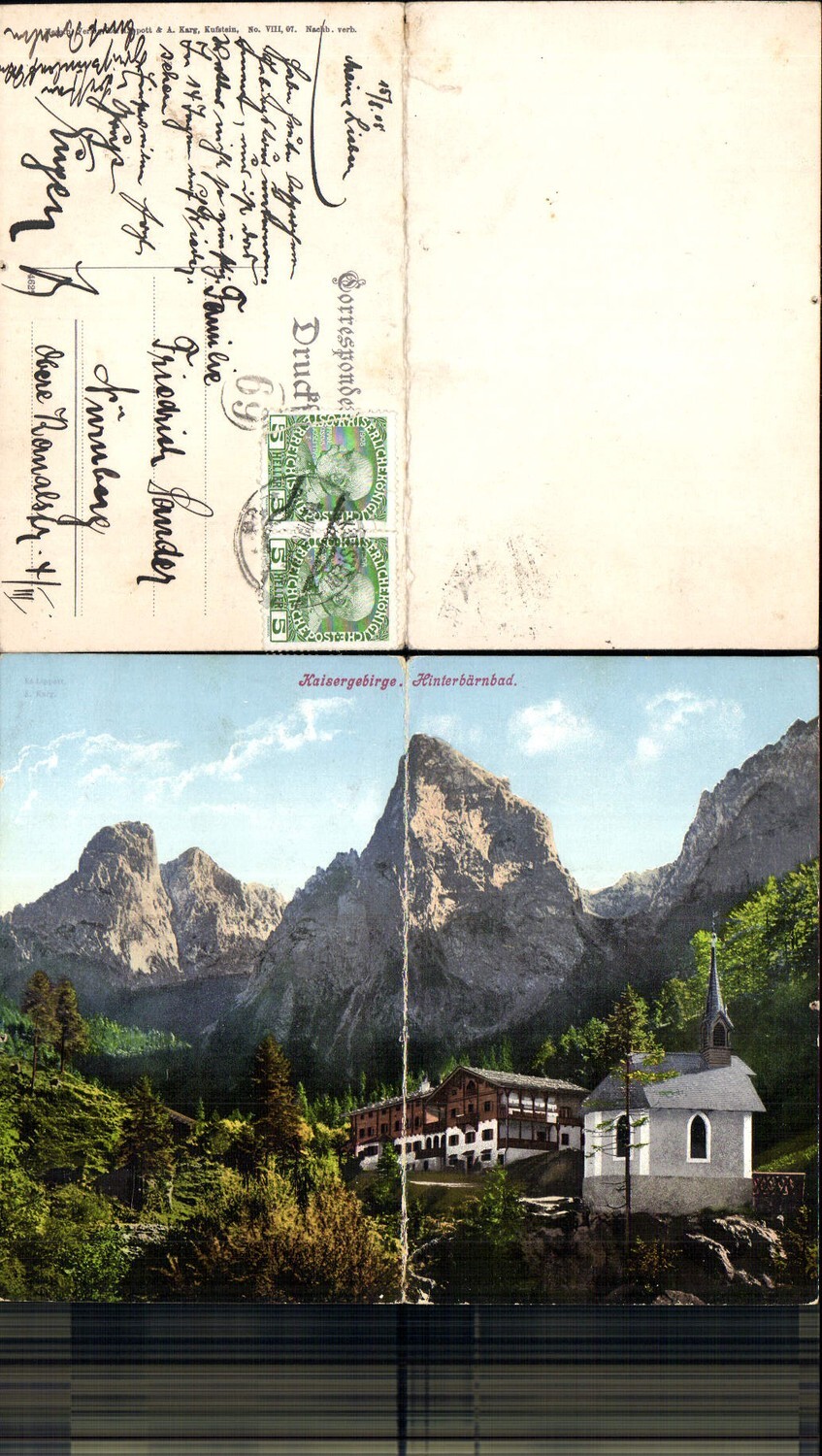 671182,tolle Klapp-AK Kaisergebirge Hinterbärenbad Kufstein Ebbs | eBay