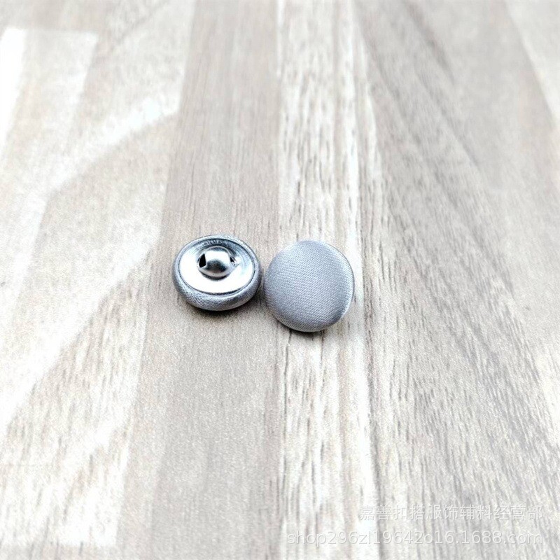 50pcs Fabric Satin Cloth Covered Buttons with Shank Clothes Sewing DIY ...