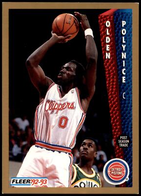 Olden Polynice #65 1992-93 Fleer | eBay