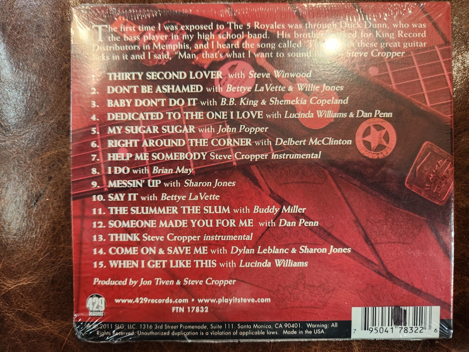 Dedicated by Steve Cropper (CD, 2011) for sale online | eBay