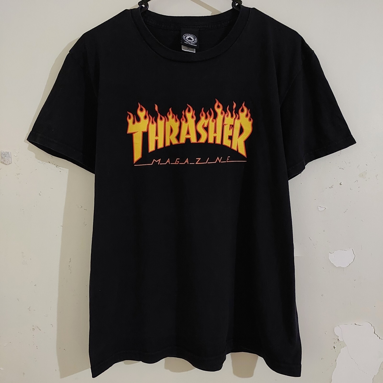 THRASHER MAGAZINE Classic Flame Logo Streetwear Black… - Gem