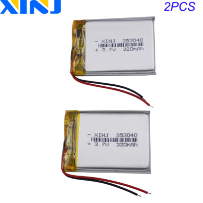 3.7V 320mAh 1.18Wh Rechargeable Li Battery Lipo 353040 For Bluetooth ...