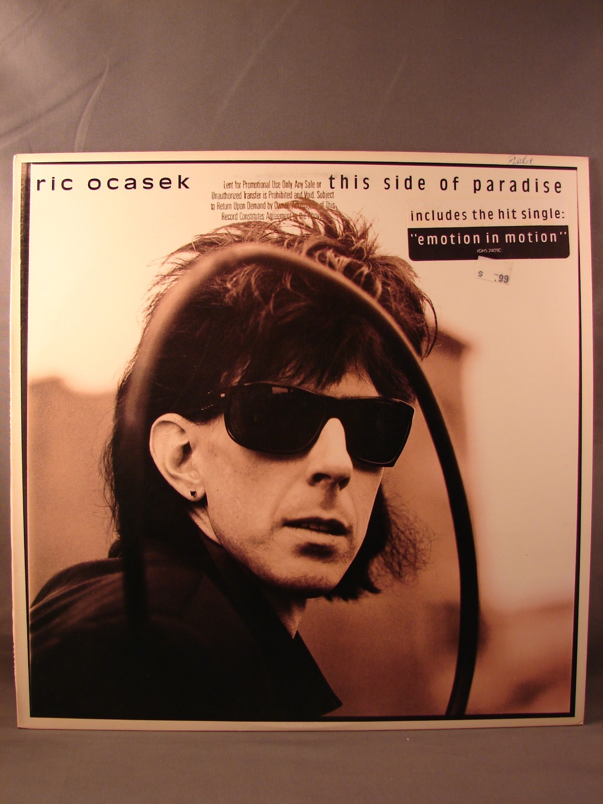 LP RIC OCASEK THIS SIDE OF PARADISE 1986 USED VINYL ALBUM GEFFEN GHS ...