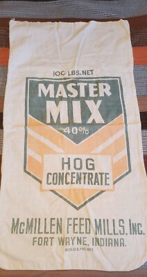 Vintage Master Mix 40% Hog Concentrate 100 Pound Feed Sack | eBay