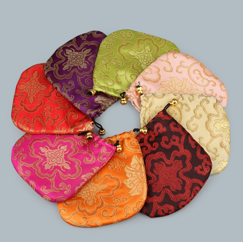 10PCS Wholesale Chinese Handmade Mix Colors Silk Coin Purse Jewelry ...