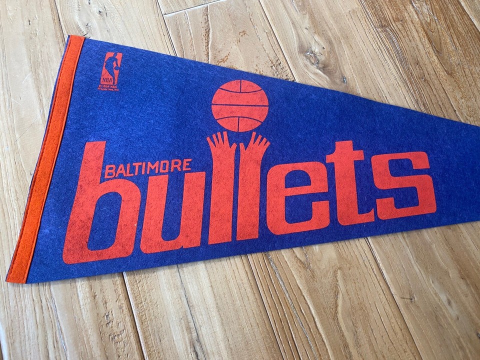 Vintage Baltimore Bullets Felt Pennant Sports Basketball Team with NBA ...