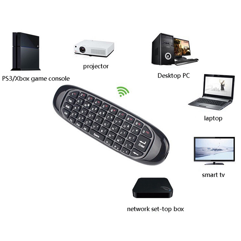 C120 Mini Wireless Flight Mouse Universal Remote Control Keyboard ...