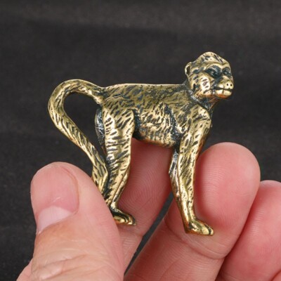 1 PC Small Brass Monkey Figurines Brass Monkey Statue House Office ...