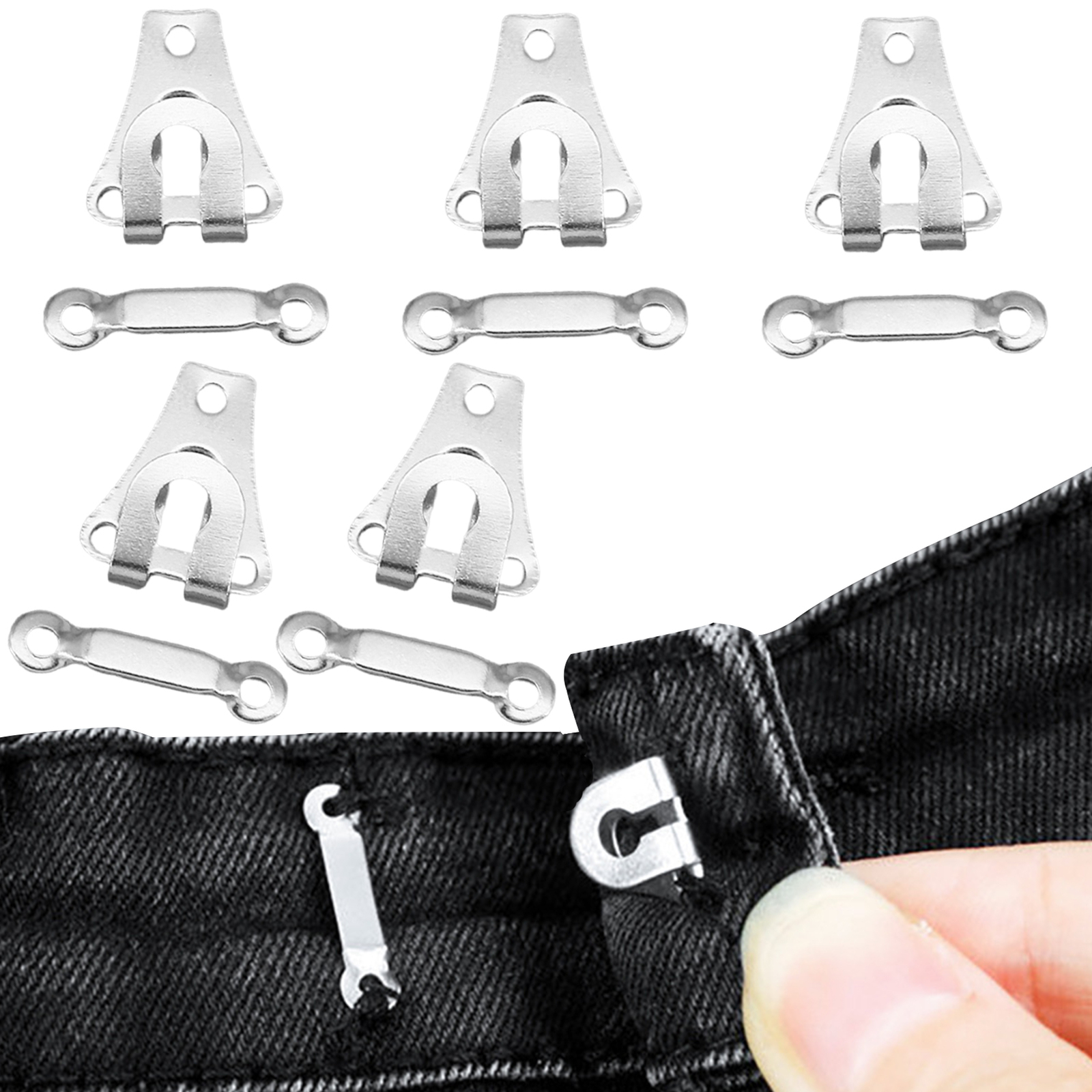 5packs Trouser Fasteners Repairing Sew On Copper Art Crafts Hook And ...