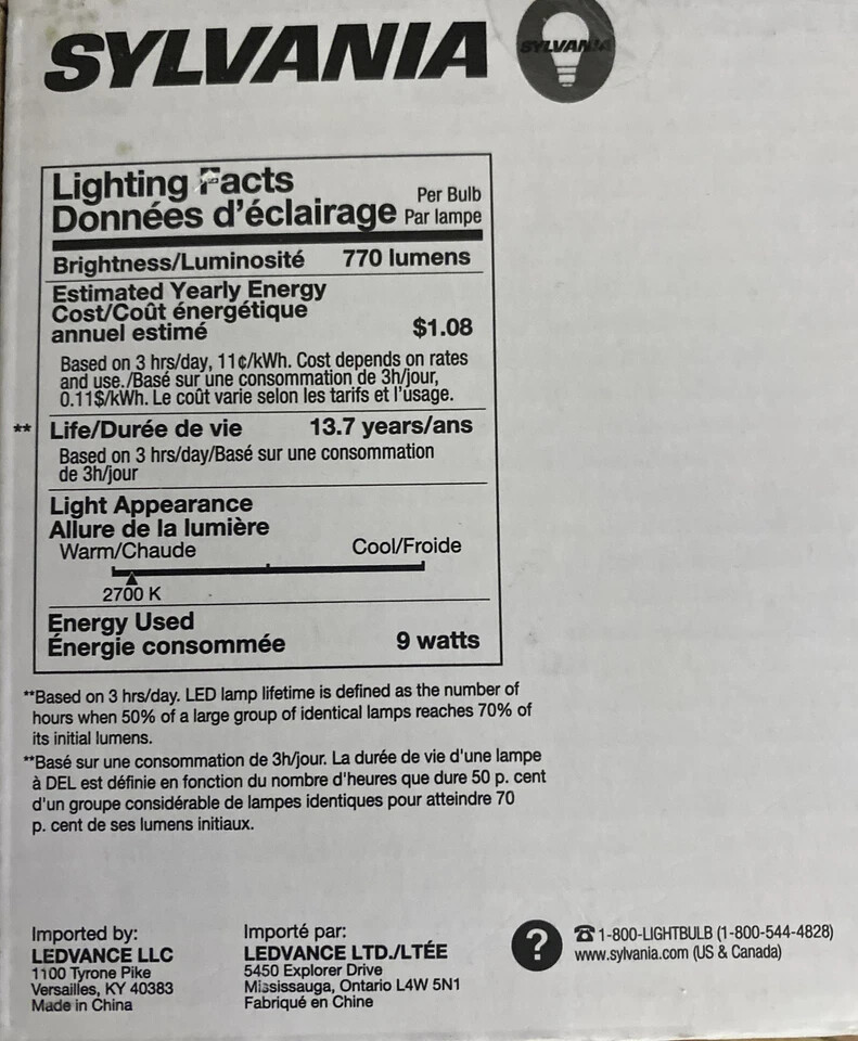 2 Pack SYLVANIA Bluetooth Mesh LED Smart Light Bulb One Touch Set Up ...