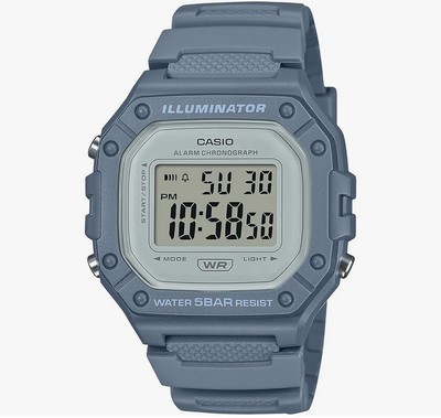 Casio Light Blue Women's 50m Digital Sports Watch W-218H-5BJF | eBay