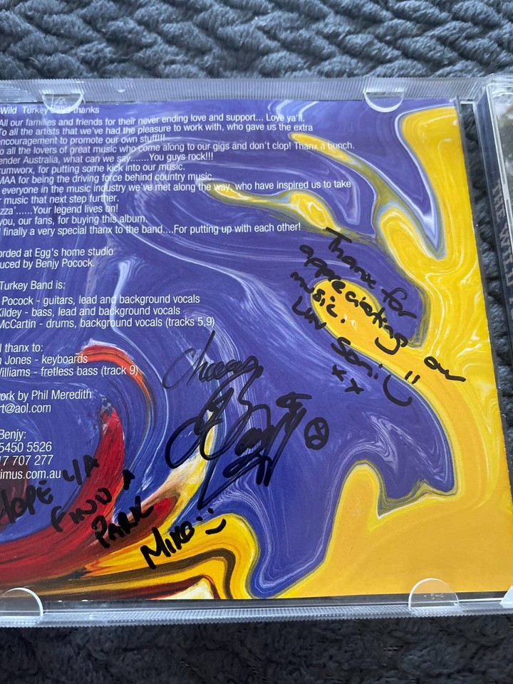 THE WILD TURKEY BAND SIGNED CD - SONI, MICK AND BENJY | eBay Australia