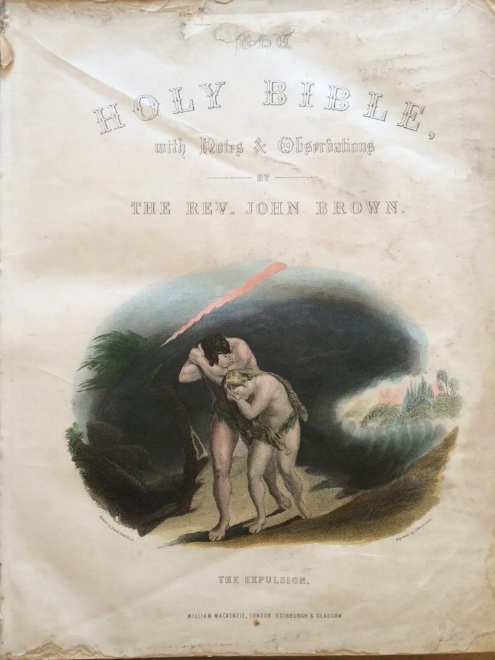 HOLY BIBLE The Rev. John Brown, Ed. Mackenzie Glasgow, 1787, english | eBay
