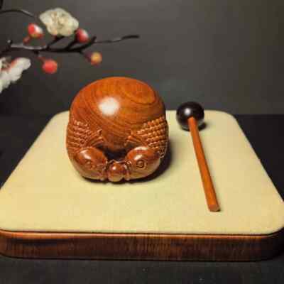 2.3" Buddhist Instrument Monk Wooden Fish Muyu Mokugyo Temple Block Zen ...