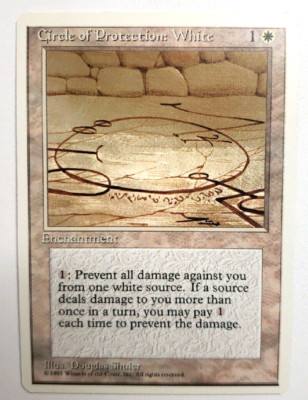 Circle of Protection White MTG Vintage 1995 White Enchantment Magic ...