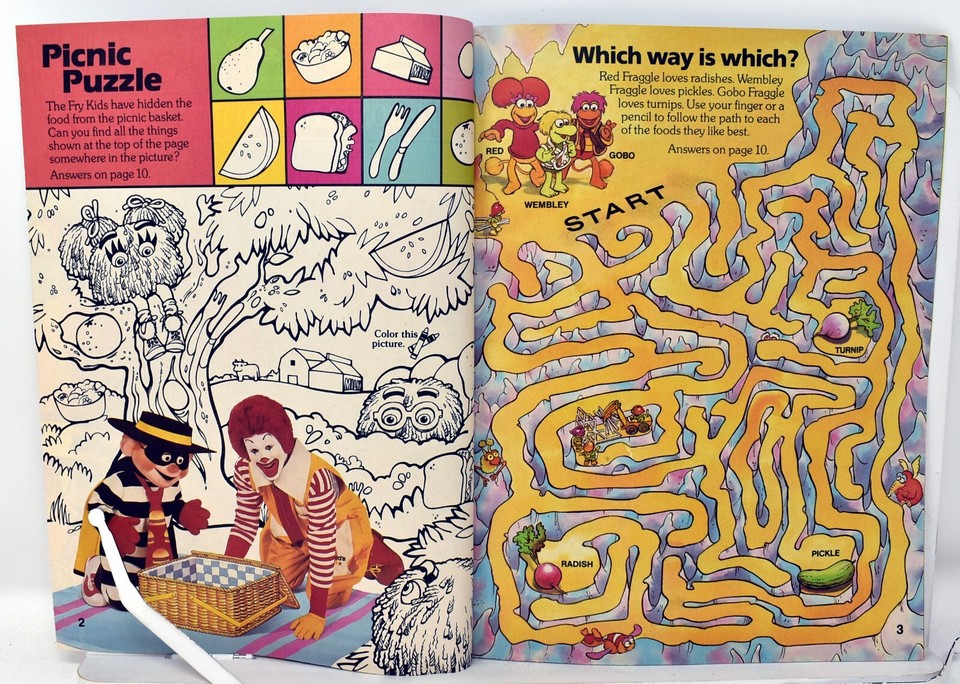 1988 McDonaldland Fun Times Magazine Fraggle Rock Jim Hendon's McDonald ...