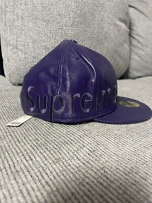 2007 VINTAGE PURPLE SUPREME LEATHER SIDE BOX LOGO NEW ERA 2007 VINTAGE PURPLE SUPREME LEATHER SIDE BOX LOGO NEW ERA