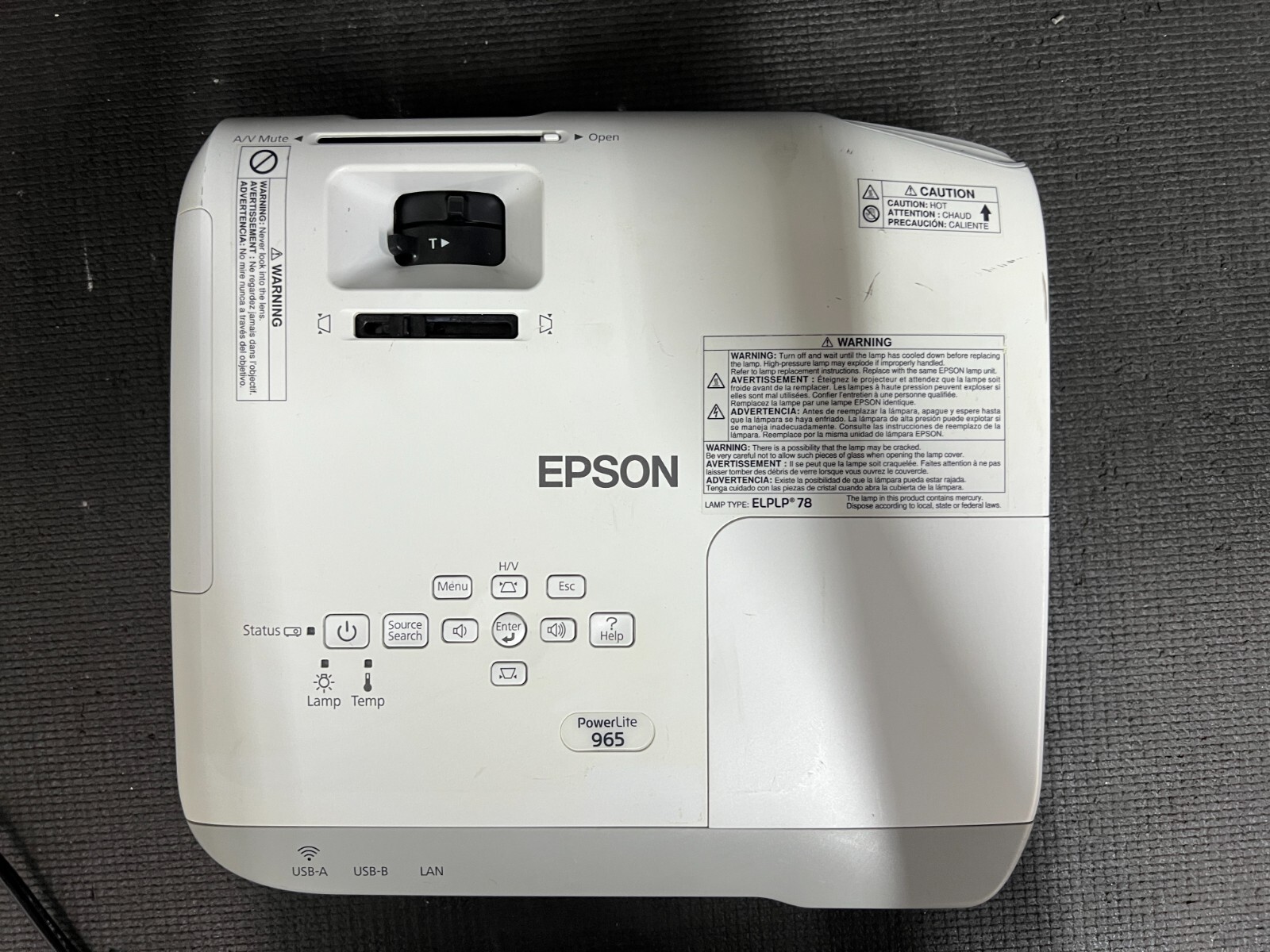 Epson PowerLite 965 XGA 3LCD Projector - White for sale online | eBay