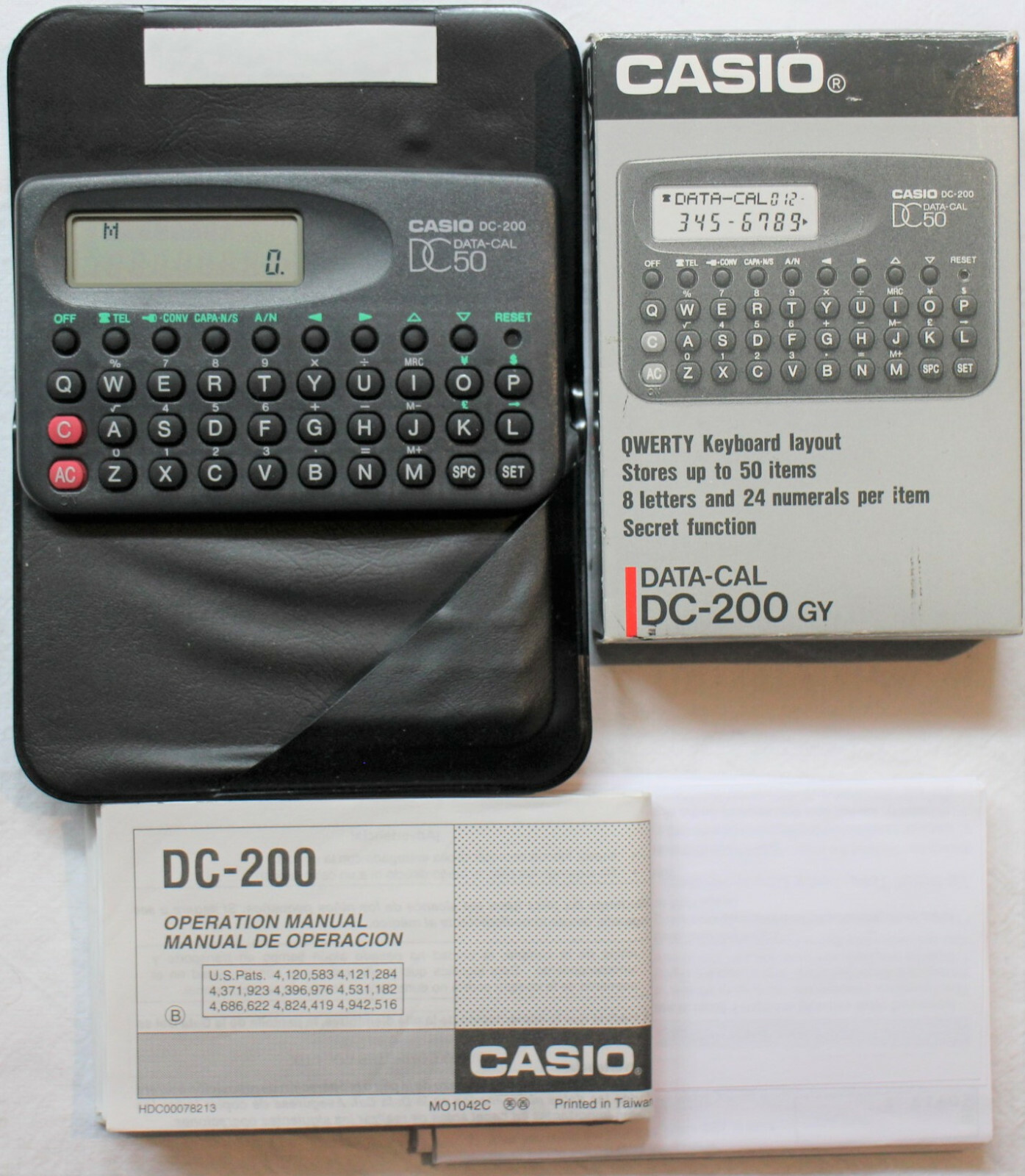 Casio DC - 200 Data Calculator DC-200 GY / Datenrechner mit Datenbank ...