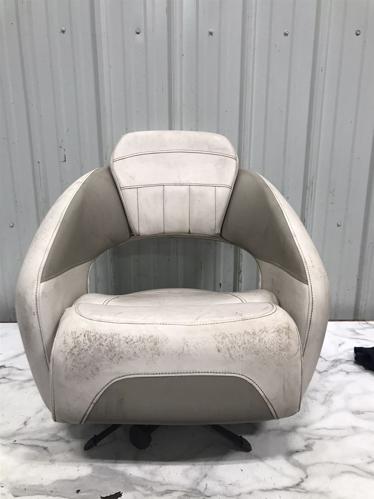 Boat Captains chair seat with adjustable mount base marine | eBay