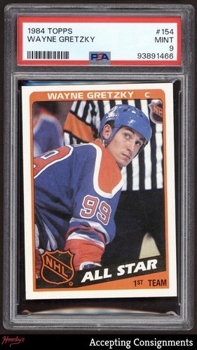 1984-85 Topps All-Star #154 Wayne Gretzky OILERS PSA 9 MINT | eBay