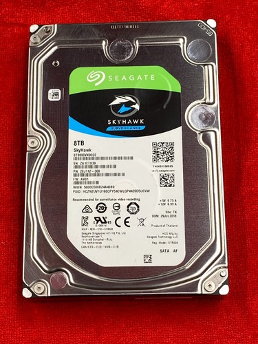 SEAGATE SKYHAWK SURVEILLANCE HARD DRIVE 8TB 3.5" SATA 5900RPM ...