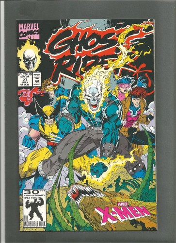 GHOST RIDER #27 (1992) Marvel Comics • Jim Lee Cover • X-Men | eBay