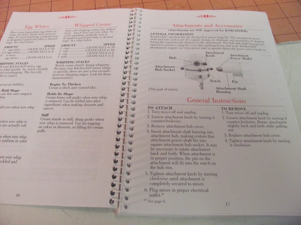 KitchenAid Stand Mixer Instructions And Recipes Manual 9704323 79pgs | eBay