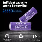 4PCS 26650 Battery Rechargeable 3.7V Li-ion Batteries + Charger 2 LOT ...