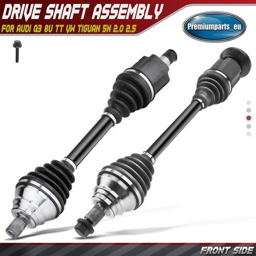 2x Drive Shaft CV Joint Front for Audi Q3 TT VW Tiguan 5N 2.0 2.5 ...