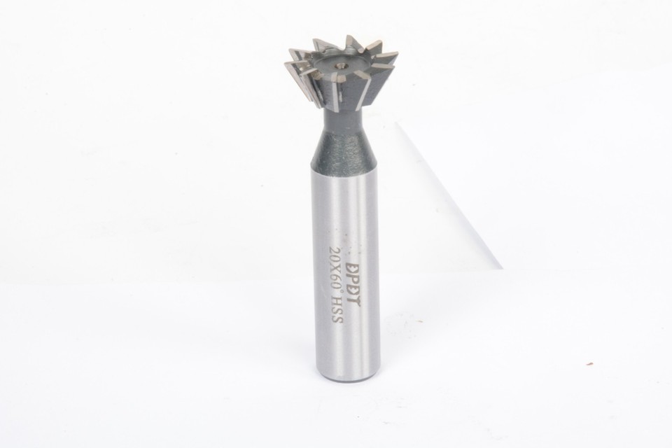 20mm End Mill Dovetail Cutter 60 Degree HSS Flute Metalwork Cutting ...