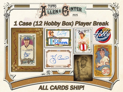 Darryl Strawberry NYM 2025 Topps ALLEN & GINTER 1 Case (12 Box) Player ...