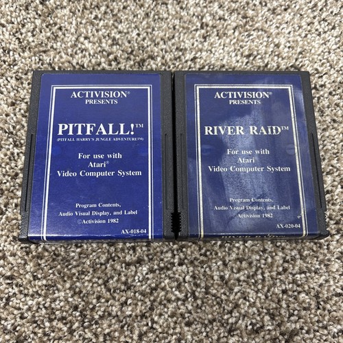 River Raid And Pitfall BLUE LABEL (Atari 2600) Cart Only Game Lot | eBay