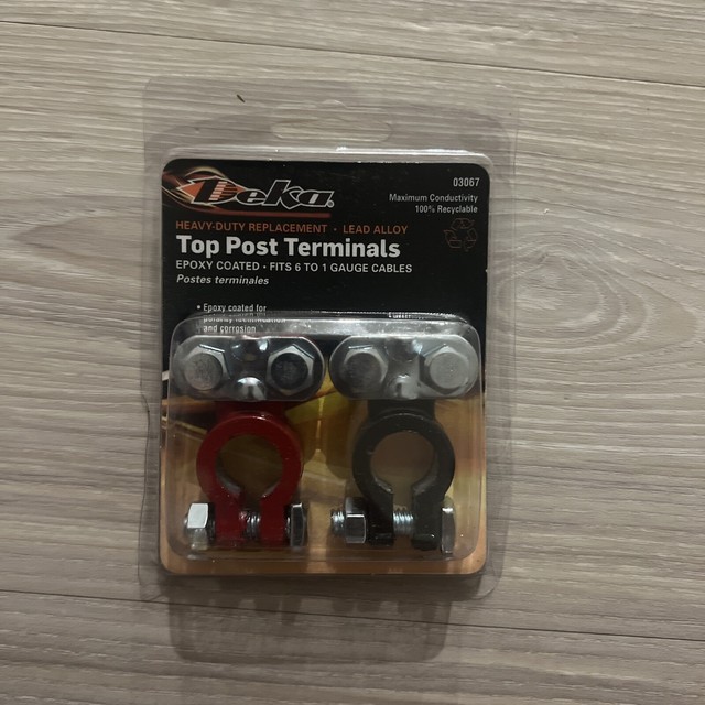 DEKA Heavy Duty Top Post Terminals 10 Pack Red/black 03067 for sale ...