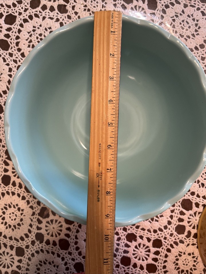 Pioneer Woman Cornucopia Ceramic Mixing Bowl Set 3 Piece Scalloped Red ...