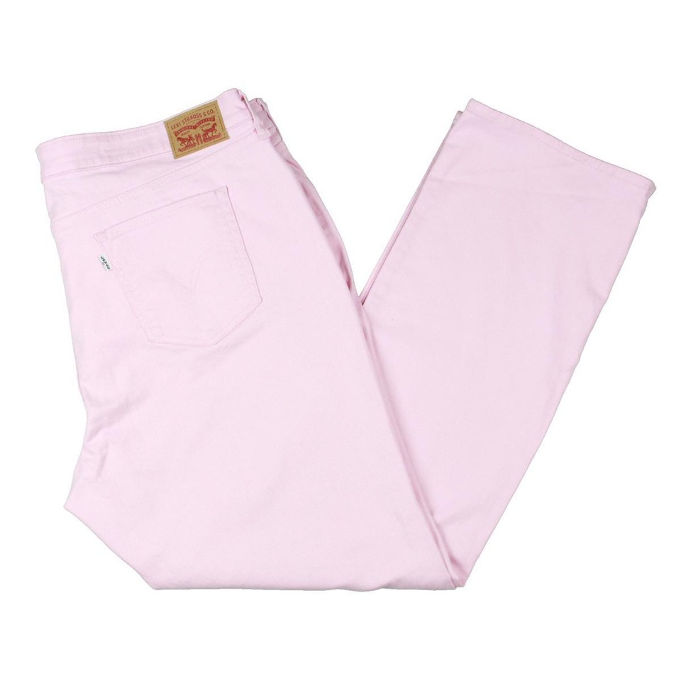 Levi's Womens Pink Denim Straight Relaxed Fit Jeans Plus 22W BHFO 6369 ...